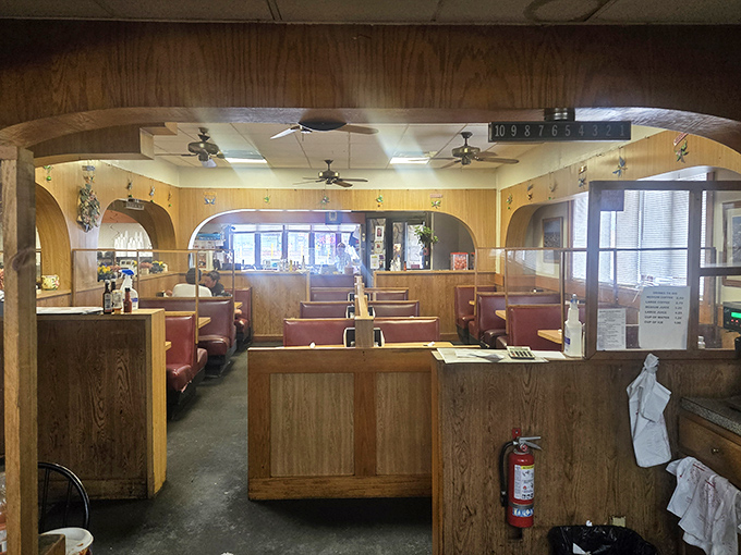 Wood-paneled warmth and burgundy vinyl booths create the perfect backdrop for Cleveland comfort food classics that have stood the test of time.