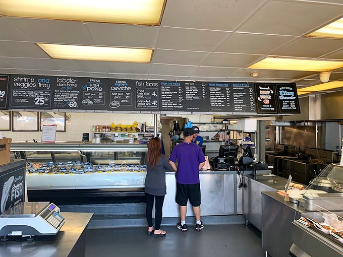 Where seafood dreams begin. The ordering counter at Quality Seafood is where you'll make life-altering decisions about lunch that you'll never regret.