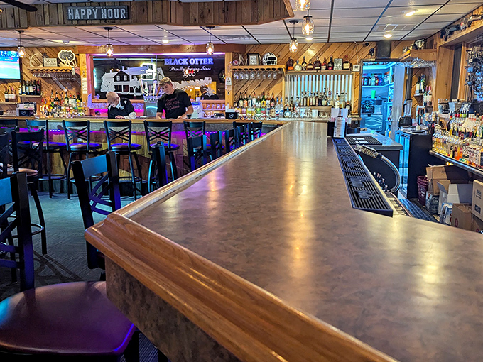 Where brandy old fashioneds are poured with Midwestern generosity and the bar's warm glow promises the comfort of tradition.