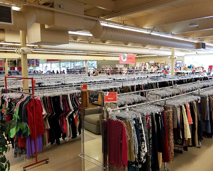 Endless racks of possibility stretch before you&mdash;each hanger a potential story, each garment awaiting its second act.