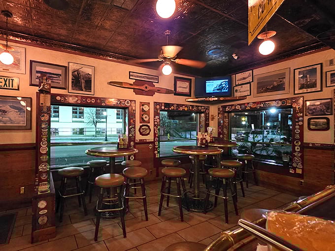 Step inside and you're greeted by tin ceilings, wooden accents, and walls adorned with Alaska's maritime history&mdash;comfort wrapped in authenticity.