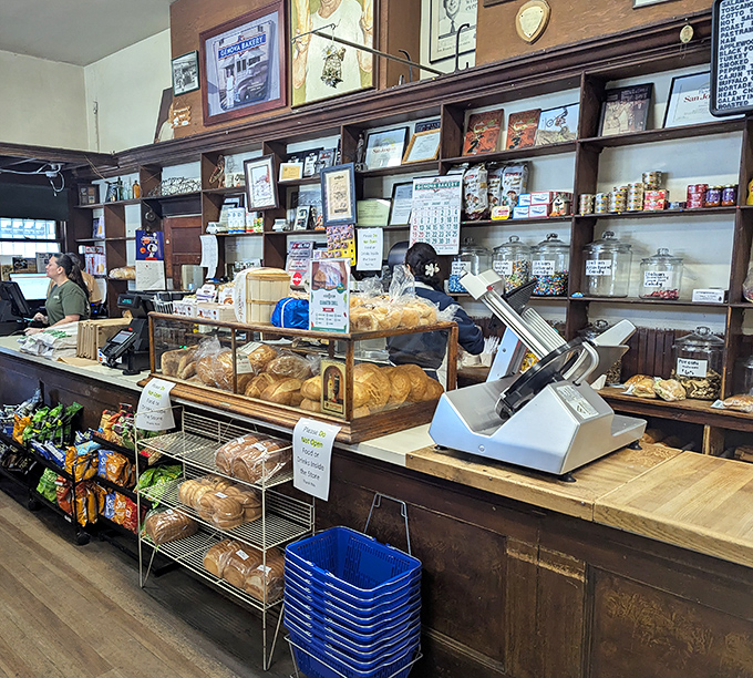 Inside Genova Bakery, wooden shelves and glass cases create a museum of Italian delicacies where, thankfully, you're encouraged to eat the exhibits.