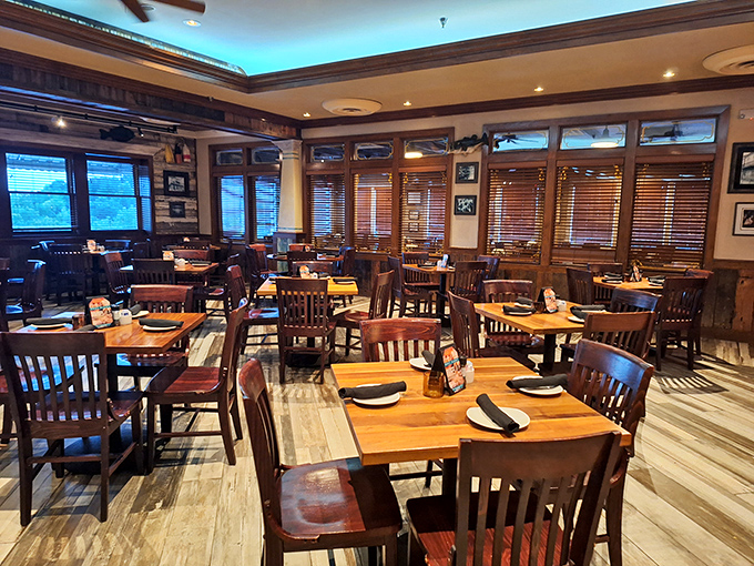 Warm wood tones and nautical touches create the perfect backdrop for seafood indulgence &ndash; like dining in a captain's quarters without the seasickness.