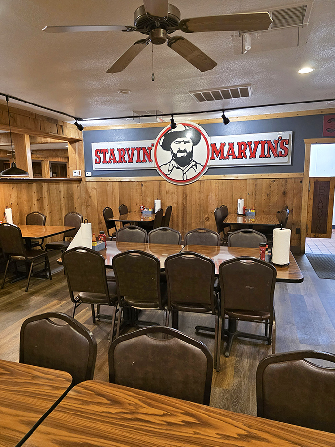 Inside, wood-paneled walls and simple tables create the perfect backdrop for food that doesn't need fancy surroundings to shine.