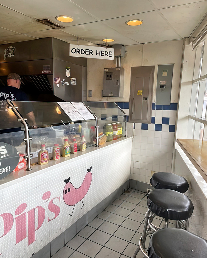 No-frills counter service with a side of nostalgia. Pip's interior feels like stepping into a simpler time when food was judged by taste, not Instagram potential.