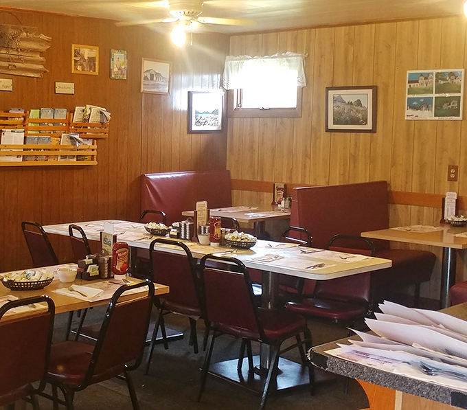 Wood-paneled walls and burgundy vinyl booths create the perfect time capsule&mdash;a place where the focus has always been on the food, not the furniture.