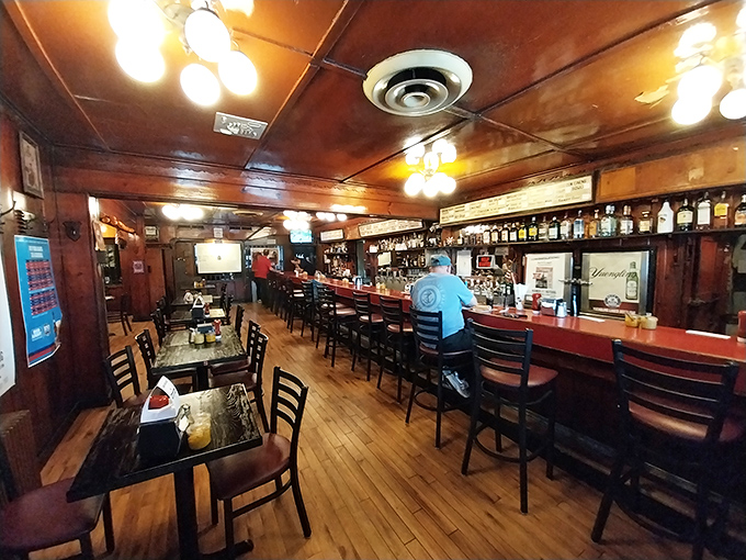 Step inside and time travel to an era when wood paneling was king and conversations happened face-to-face instead of through screens.