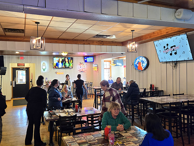 Where magic happens: The bustling dining room filled with locals who know that the best conversations happen over plates of barbecue.