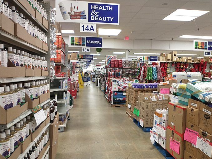 Wide aisles stocked floor-to-ceiling with deals that'll make your calculator work overtime in the best way.