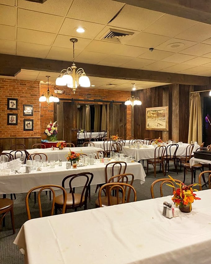 White tablecloths and bentwood chairs create an atmosphere that's both homey and special. This isn't fast-casual dining&mdash;it's a place where memories are made. 