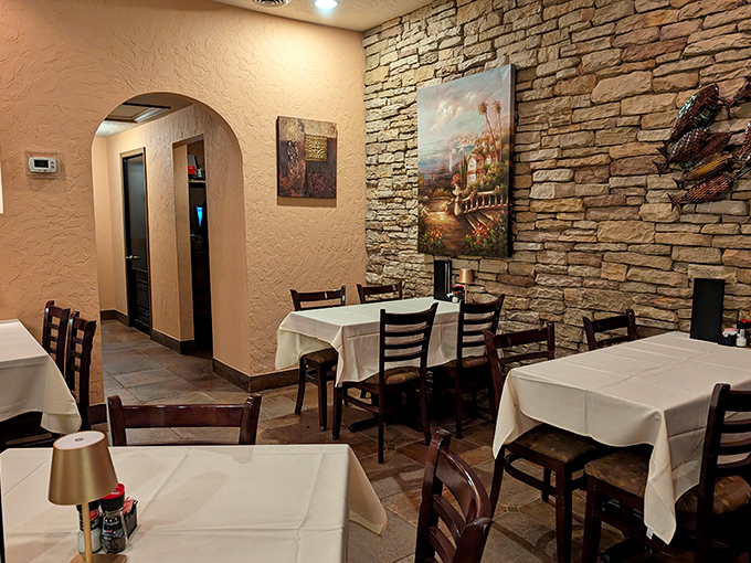 Step inside and the stone walls whisper stories of countless memorable meals, while white tablecloths promise something special is about to happen.