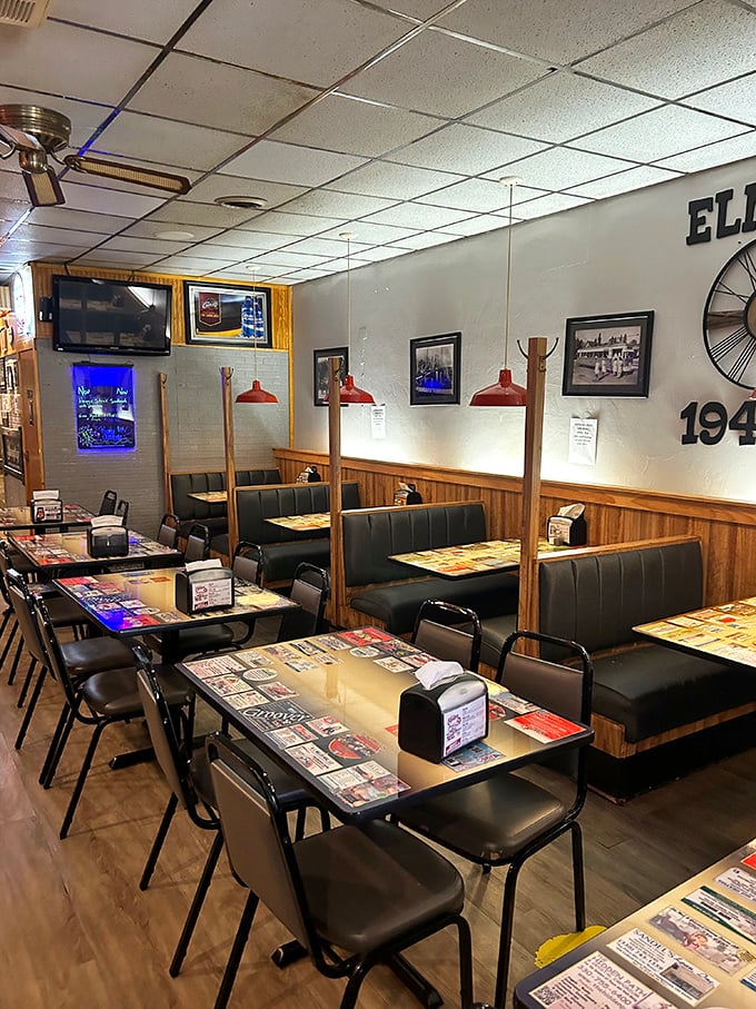 Step inside and time stands still &ndash; wood paneling, black vinyl booths, and decades of memories baked into every corner.