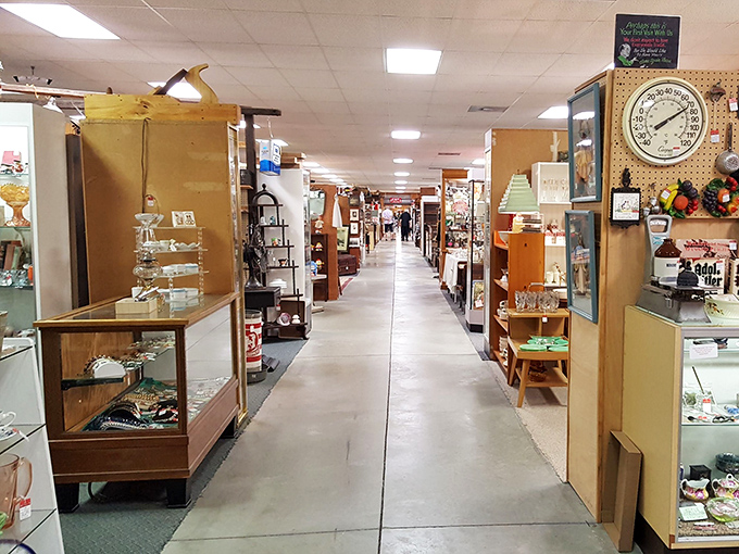 Endless aisles stretch toward the horizon, each one a different neighborhood in this small town of collectibles and curiosities.
