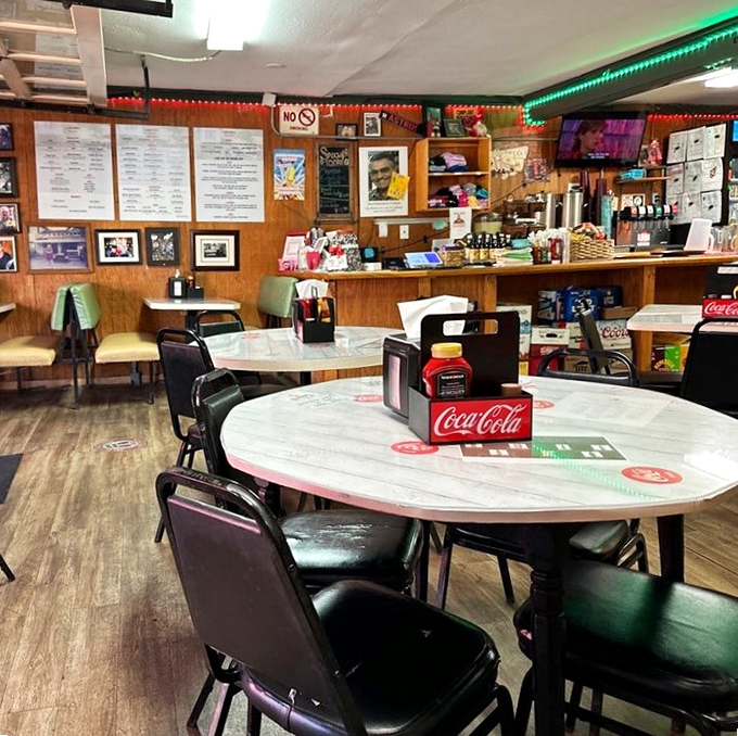 Inside Lankford's, time stands wonderfully still. Wood paneling, vintage memorabilia, and Coca-Cola napkin holders create the diner equivalent of a warm hug.