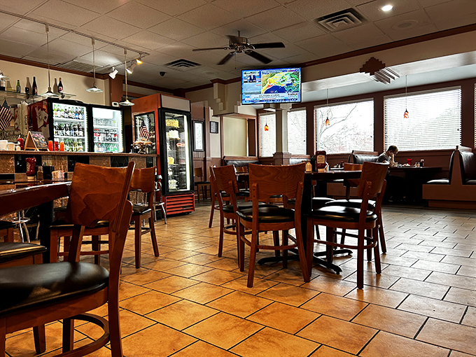 Inside, it's all warm woods and terracotta tiles &ndash; somewhere between Mayberry and the Mediterranean coast.