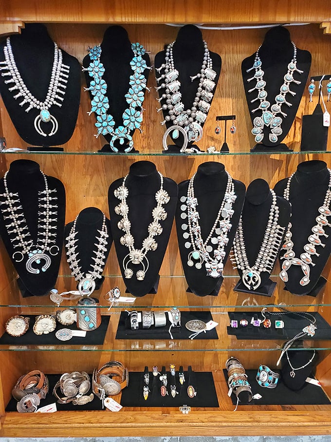 Turquoise dreams and silver realities&mdash;these squash blossom necklaces aren't just jewelry; they're wearable pieces of Southwestern history at surprisingly accessible prices.