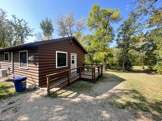 Rustic comfort meets woodland charm in these lakeside cabins. No "roughing it" required when your wilderness retreat includes actual walls and a roof.