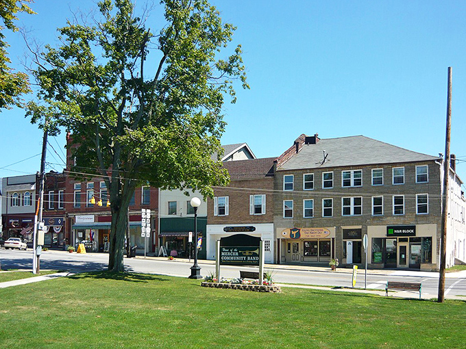 Downtown Mercer's historic buildings stand like old friends who've weathered decades together, sharing stories through their brick facades.
