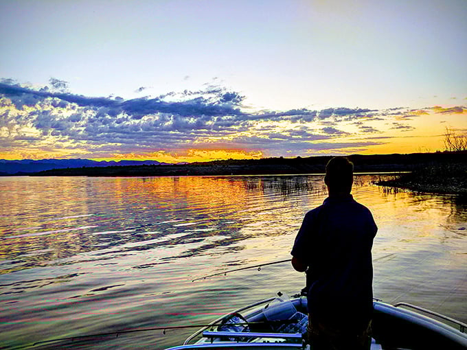 Mother Nature showing off her morning commute view. The glass-like water surface makes you wonder if you've stumbled onto Arizona's best-kept secret.