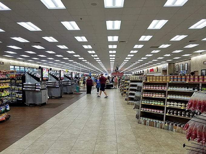 Rows of designer treasures stretch endlessly, creating a shopper's paradise where every aisle promises new discoveries.