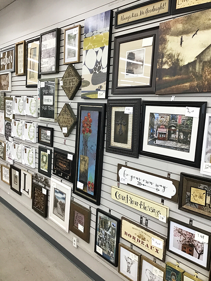 Wall art paradise! From inspirational quotes to vintage prints, this gallery wall offers decor solutions for every blank space in your home.