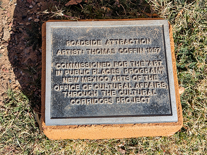 This unassuming plaque tells the story of artist Thomas Coffin's vision, quietly documenting a slice of American art history.