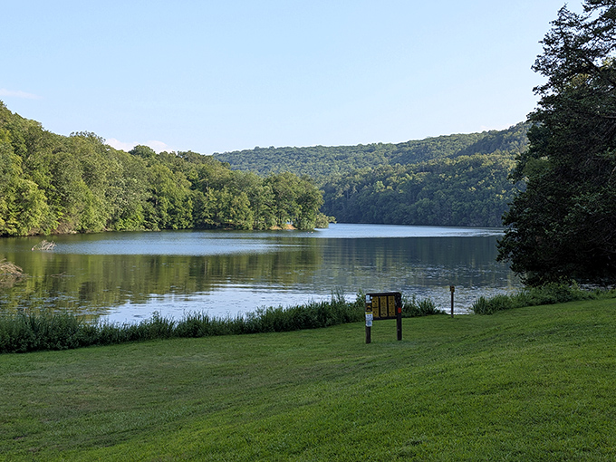 The perfect lakeside spot where even your stressed-out neighbor would finally stop talking about property taxes.