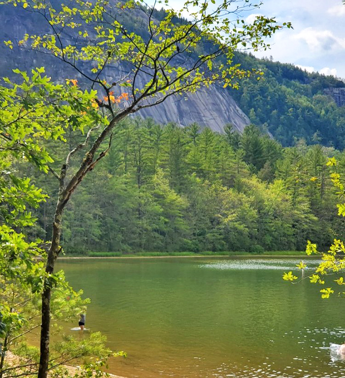 Nature's own infinity pool. The still waters perfectly mirror the granite cliffs, doubling the visual impact of this New Hampshire gem.