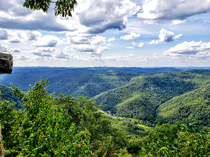 Mother Nature showing off her topographical talents. This panoramic view stretches so far you might spot three states&mdash;or at least convince your friends you can. 