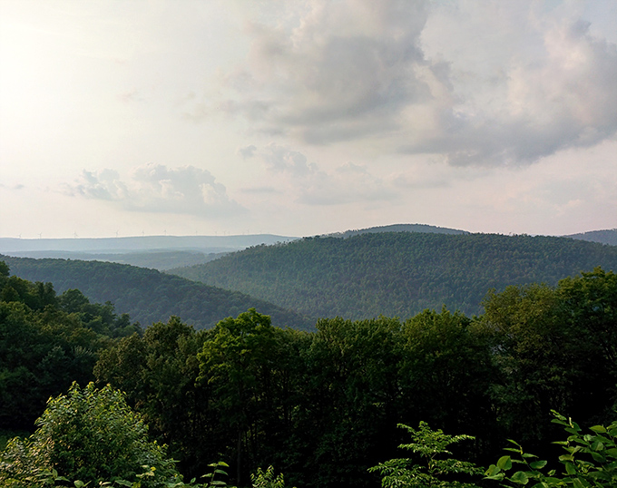 Mother Nature showing off her best work. These rolling Allegheny Mountains create layers of blue-green perfection that no Instagram filter could ever improve upon.