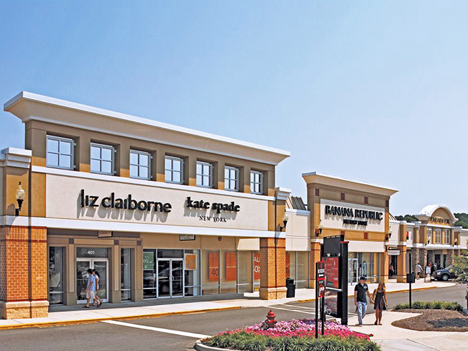 Fashion row featuring Liz Claiborne, Kate Spade, and Banana Republic—where your credit card goes to have what can only be described as an out-of-wallet experience.