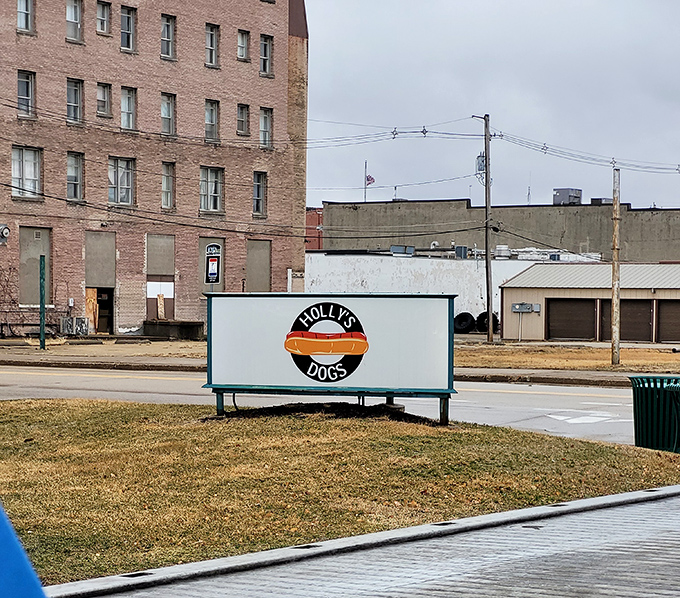 That sign says it all &ndash; a hot dog sanctuary awaits. Simple, straightforward, and promising delicious things between buns.