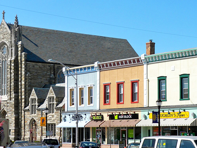 Historic architecture meets small-town charm along Landis Avenue, where your retirement dollars stretch further than your patience at the DMV.