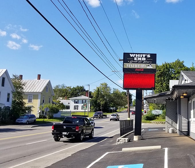 Whit's End Restaurant promises comfort food with a side of small-town hospitality, where regulars have their own unofficial assigned seats.