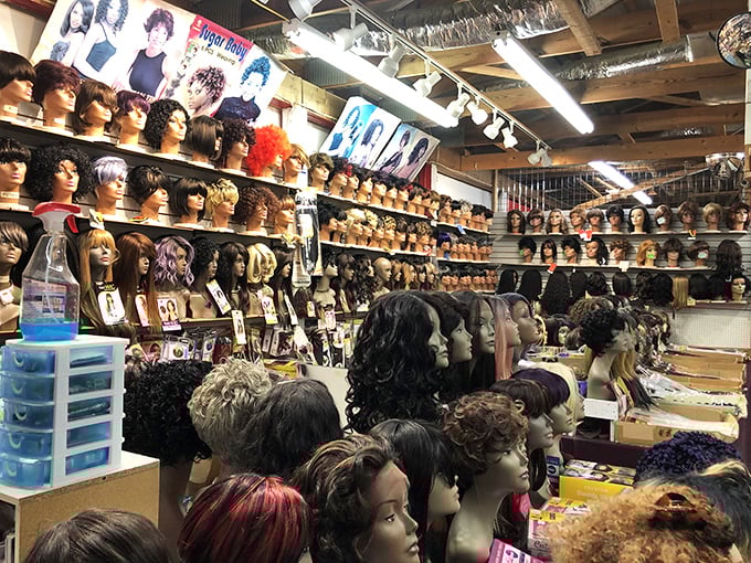 The wig wonderland where you can transform into anyone from a 70s rock star to a modern-day fashionista. Identity crisis solved for under $20!