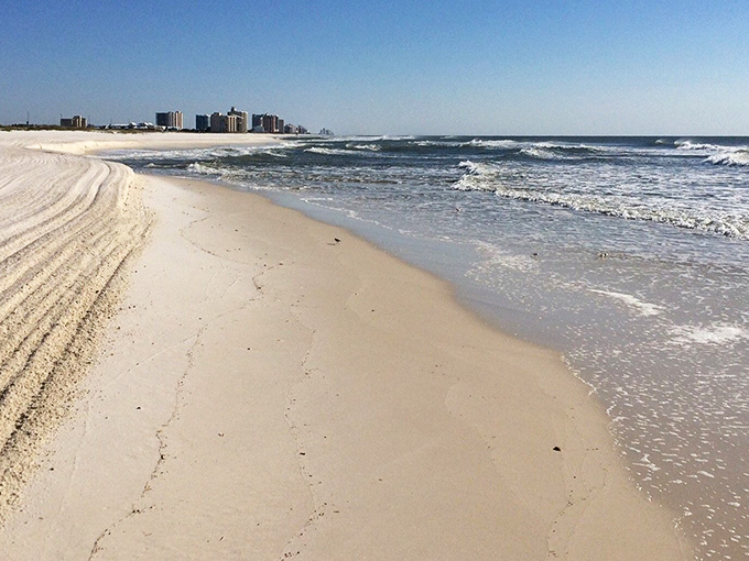 Alabama Point East's pristine shoreline could make Caribbean beaches jealous. Those waves are practically begging for a boogie board!