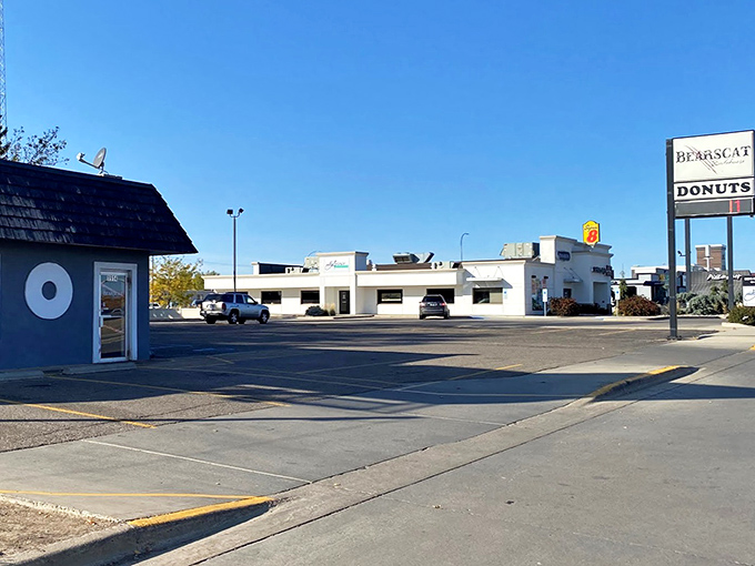 Bearscat Bakehouse in Bismarck stands ready to satisfy your donut cravings with its welcoming storefront.