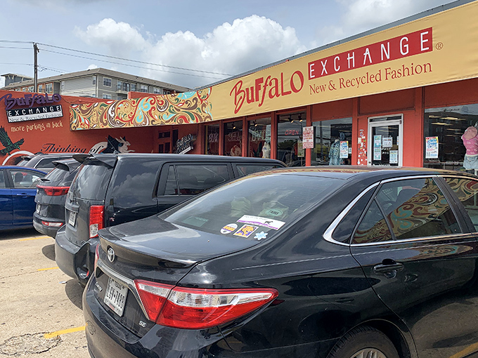 Buffalo Exchange's vibrant storefront brings a splash of Austin weird to the secondhand scene.