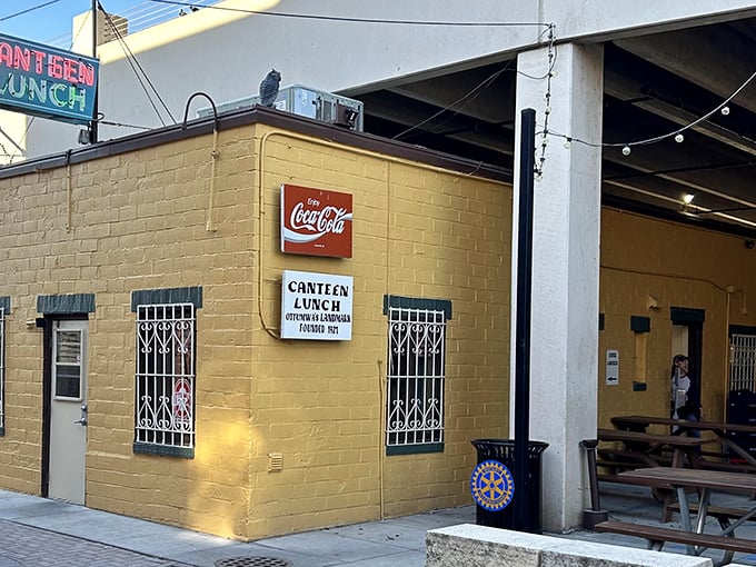 This tiny yellow building proves that the best flavors often come in the smallest, most unassuming packages.