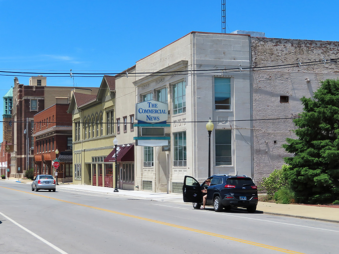 Danville's Commercial News building stands proud. The well-preserved downtown architecture speaks to a community that values its roots while looking forward.