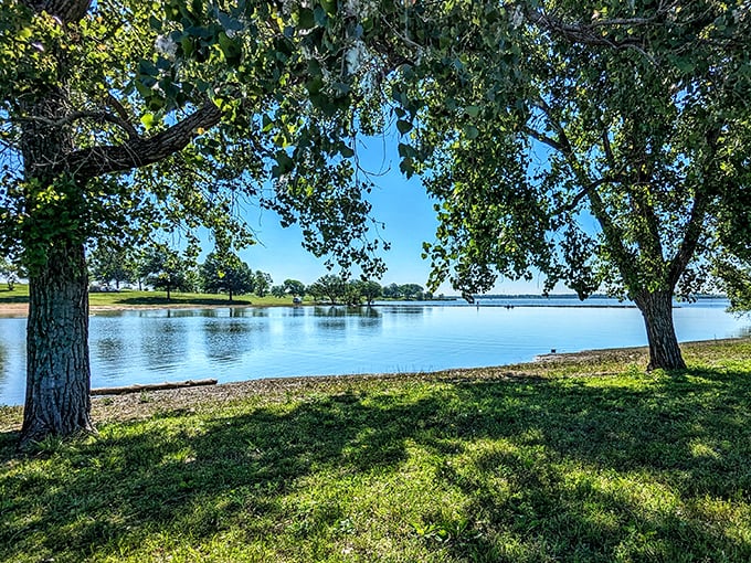 Nature's mirror at Eisenhower State Park. The still waters reflect the sky so perfectly, you might forget which way is up!