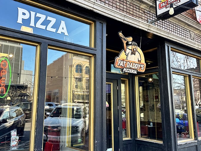 Fat Daddy's storefront brings New York pizza attitude to Provo. Those windows are portals to cheese-pull heaven.