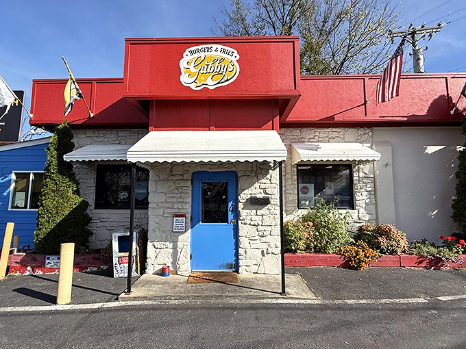 Gabby's distinctive red roof and stone facade welcomes burger lovers to this Nashville favorite known for fresh, perfectly seared patties.