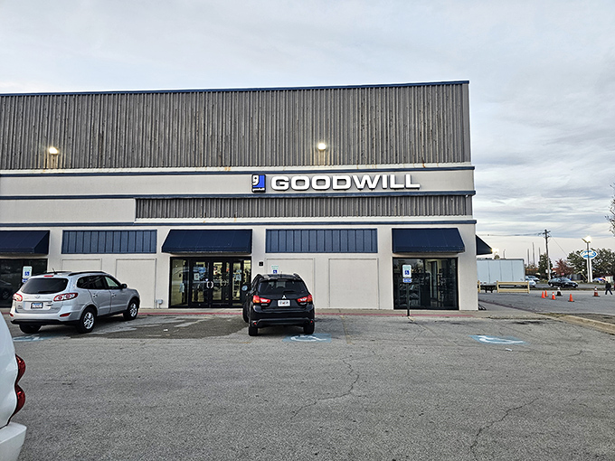Goodwill Champaign's spacious storefront promises organized aisles of possibility. The Fort Knox of forgotten treasures awaits!