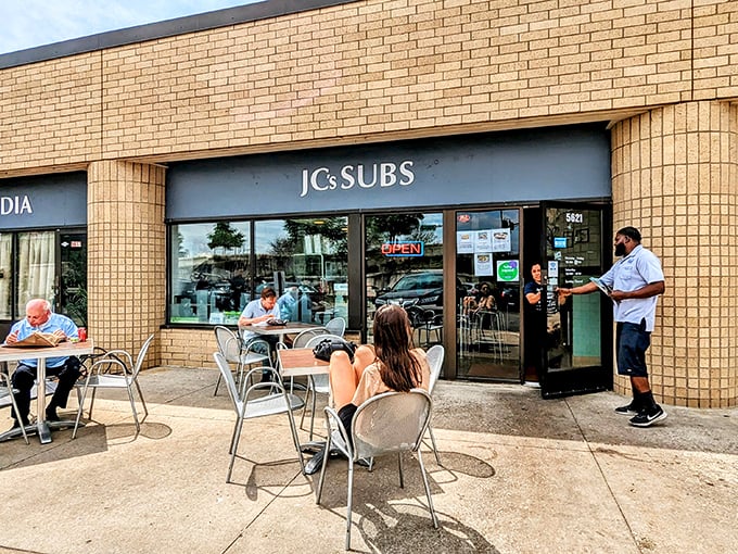 JC's Subs keeps it refreshingly simple &ndash; no fancy frills, just honest-to-goodness subs served with a side of sidewalk seating.