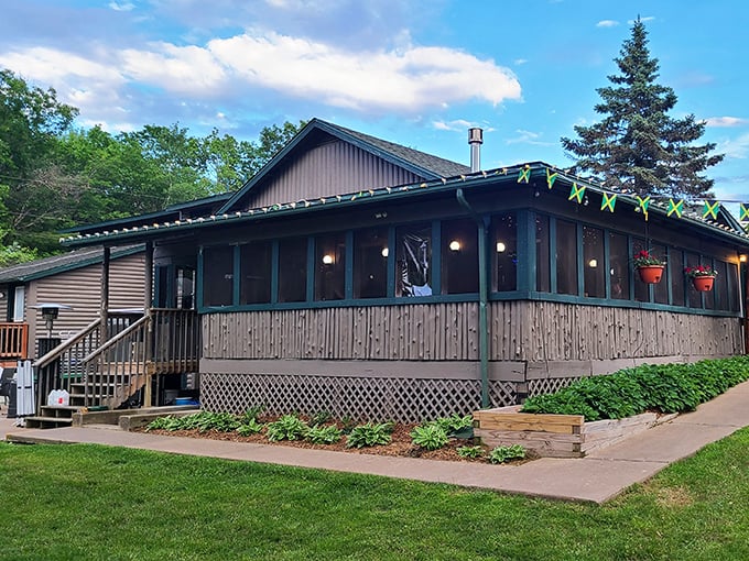 Lonesome Pine's cabin-like exterior might fool you, but locals know this lakeside spot hides prime rib treasures worth the drive.