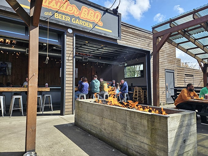 Where there's fire, there's flavor! Outsider BBQ's outdoor pit creates a primal, magnetic pull that no barbecue lover can resist.