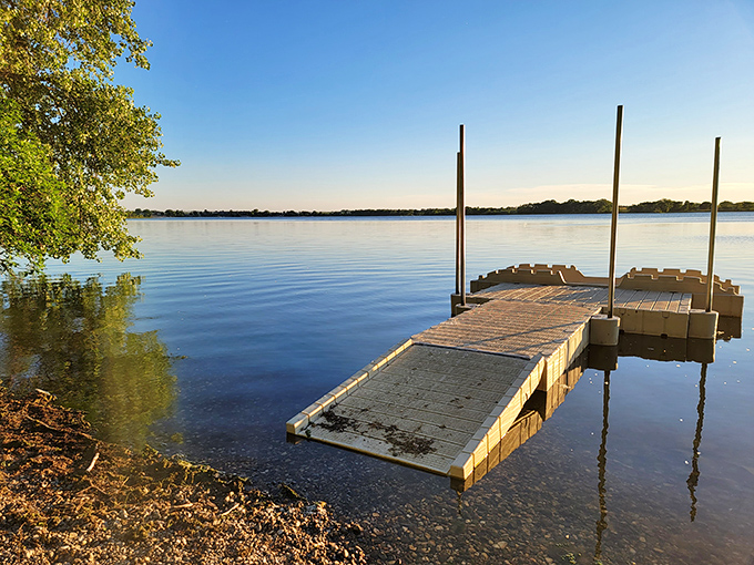 A dock stretching into mirror-calm waters, practically begging you to dangle your feet while contemplating life's big questions&mdash;or just what's for lunch.