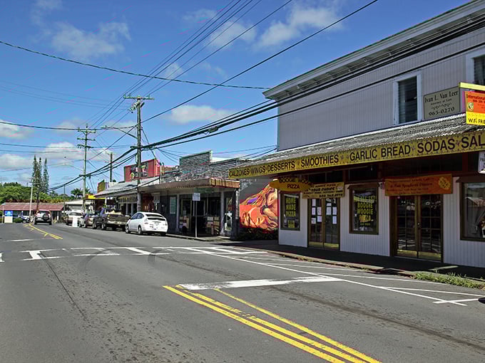 Pāhoa's Old West-style main street whispers stories of simpler times when life moved slower and budgets stretched further.