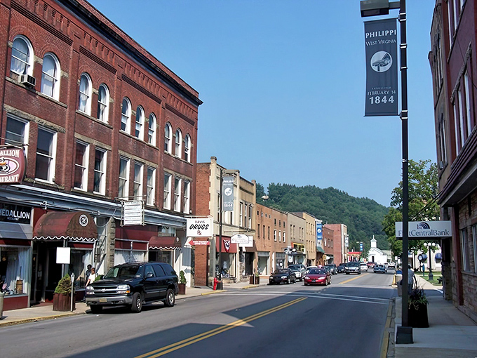 Philippi's historic downtown looks like it was plucked straight from a Norman Rockwell painting, complete with classic American architecture.